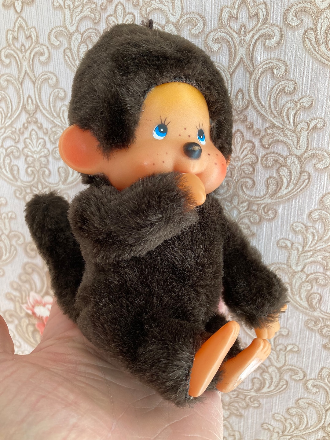 Vintage Monchhichi Plush Doll Monkey Kids Collectable Brown Fur ...