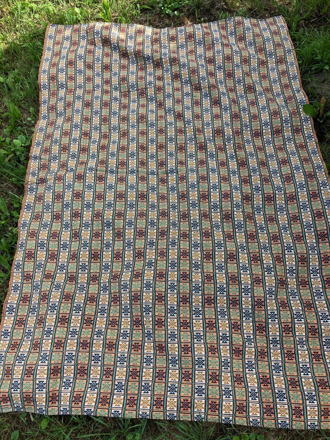 Vintage Soviet Bedspread, Blanket, Ukrainian Cotton Tapestry Blanket - Etsy