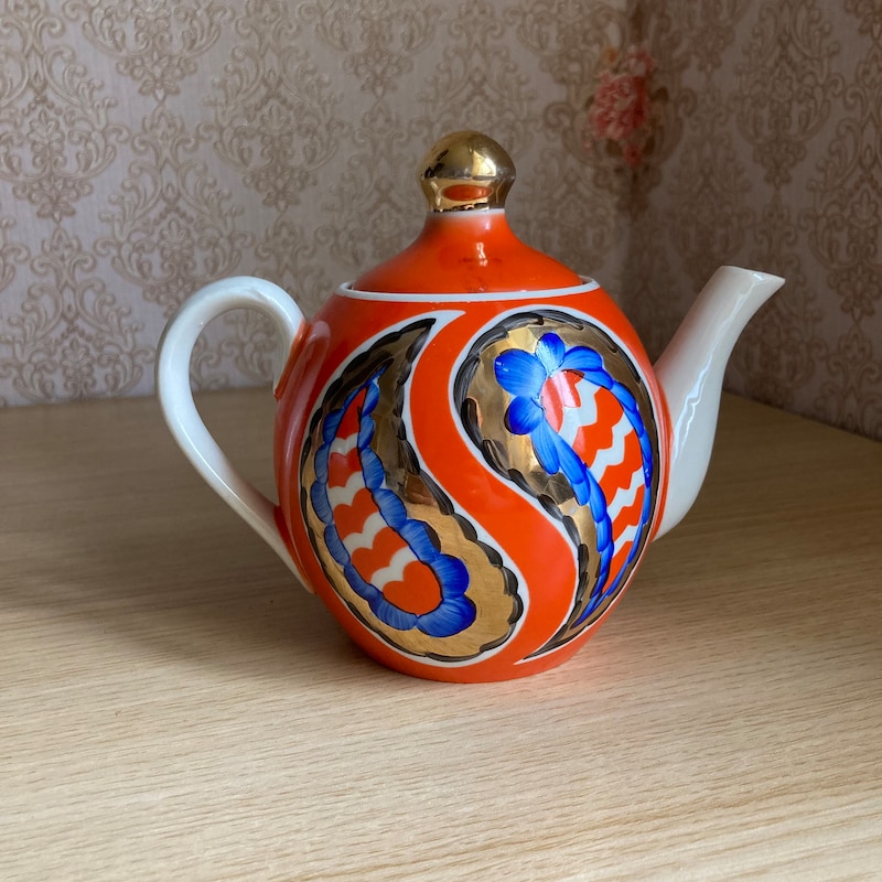 Handpainted Teapot - Etsy
