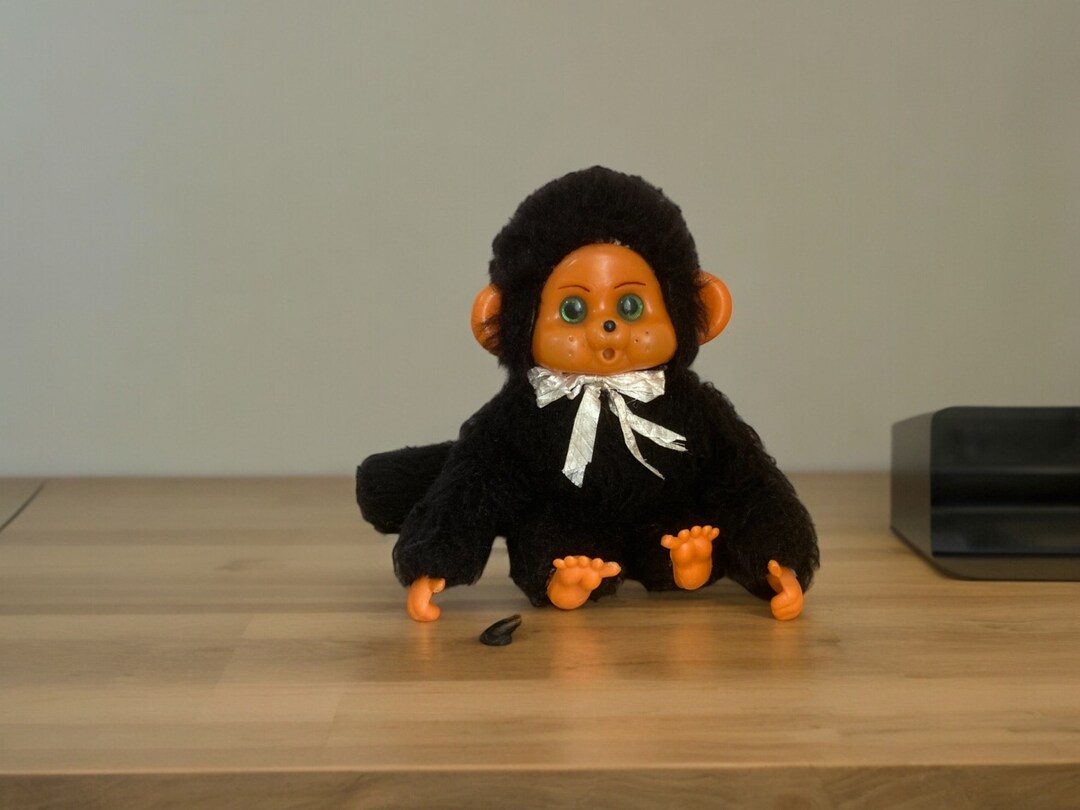 Vintage Monchhichi Plush Doll Monkey Kids Collectable Brown Fur ...
