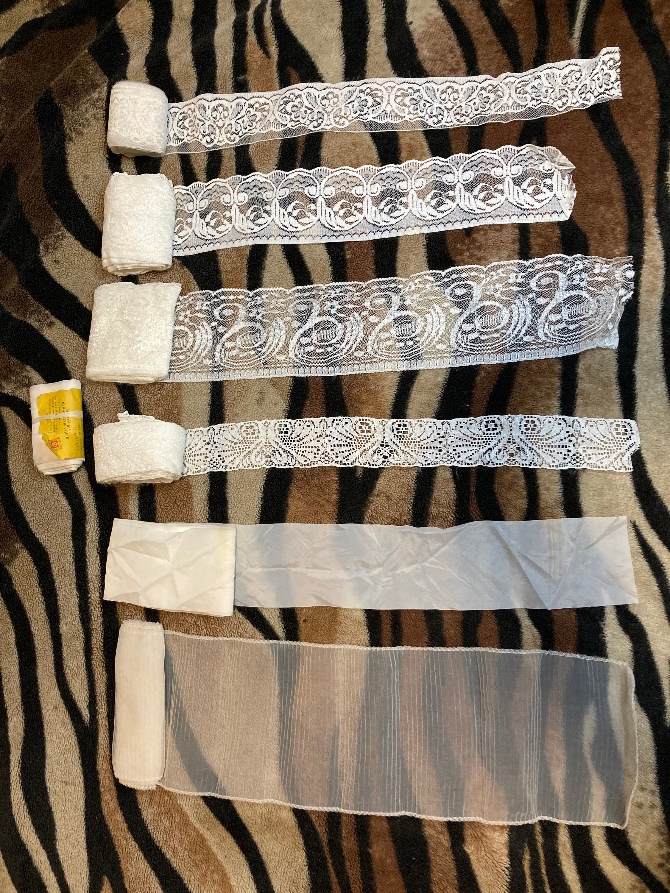 Set 4 USSR 80s Vintage Sewing Lace Ribbon Cotton Lace Ivory - Etsy