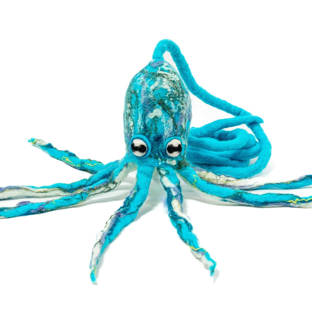 Cat Toy Wool Octopus Toy With a 4-foot-long Tether. "ink Floyd" by Cat ...