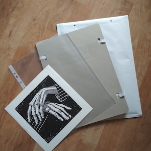 HANDS Handmade Linocut Print - Etsy