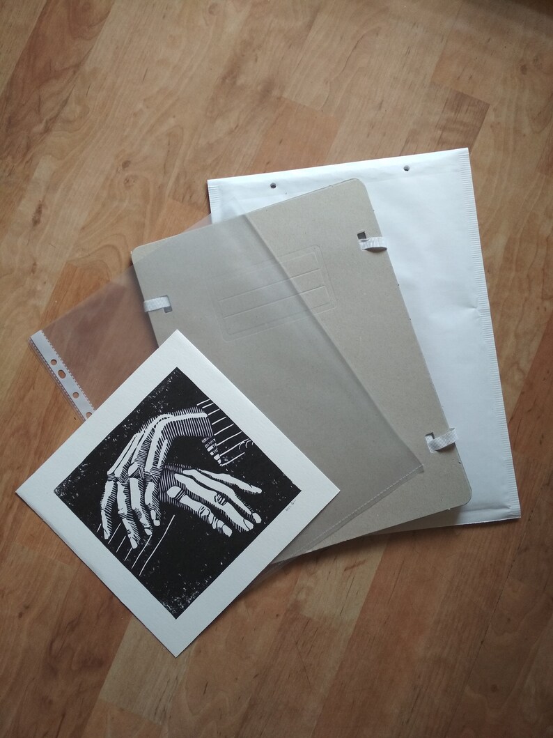 HANDS Handmade Linocut Print - Etsy