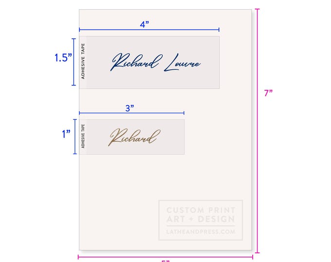 Guest Name Tags - Set of 20 Labels. Custom Foil or Ink on Sheer Vellum ...