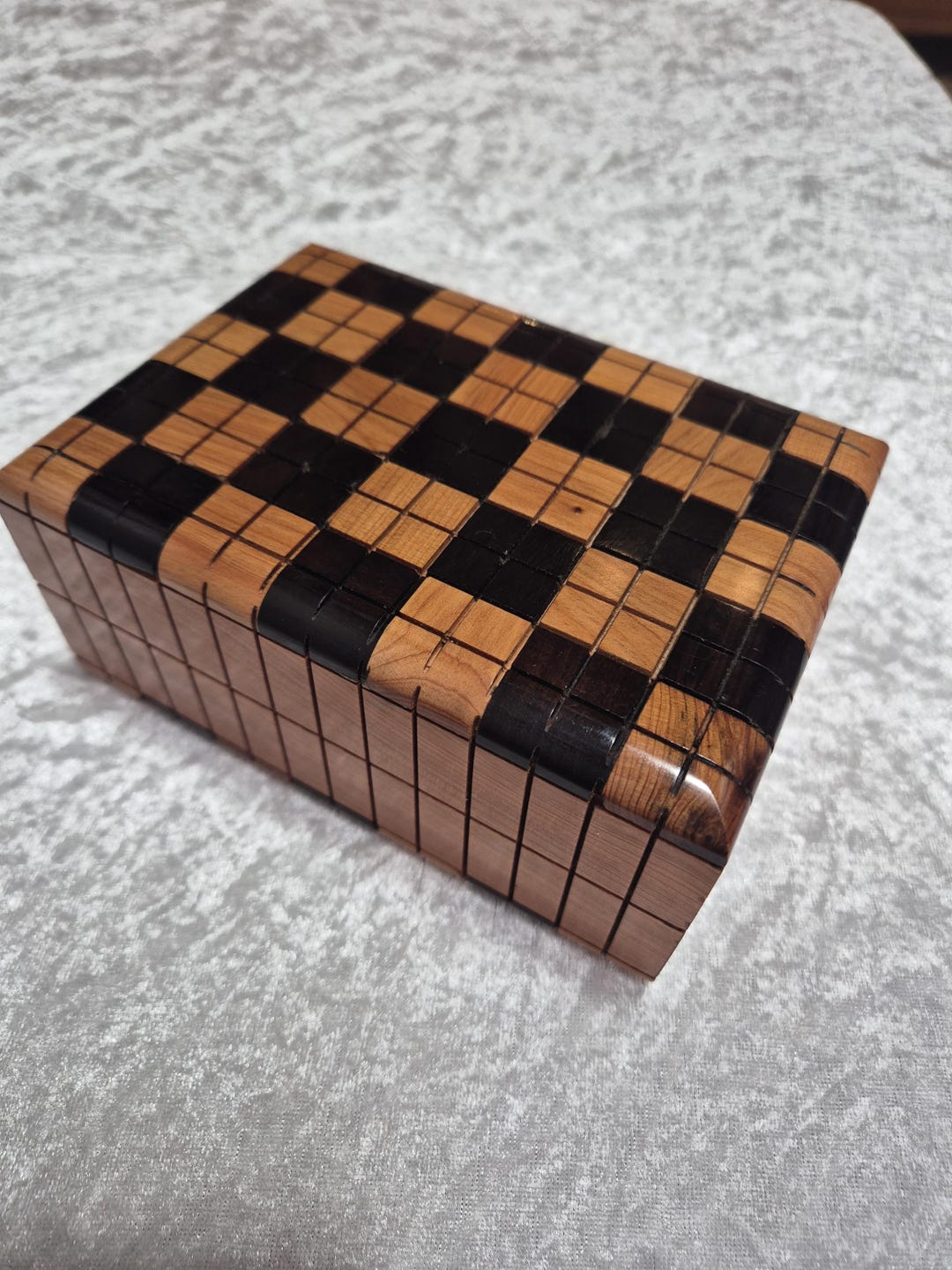Handmade Wooden Puzzle Box Chequered Black - Etsy
