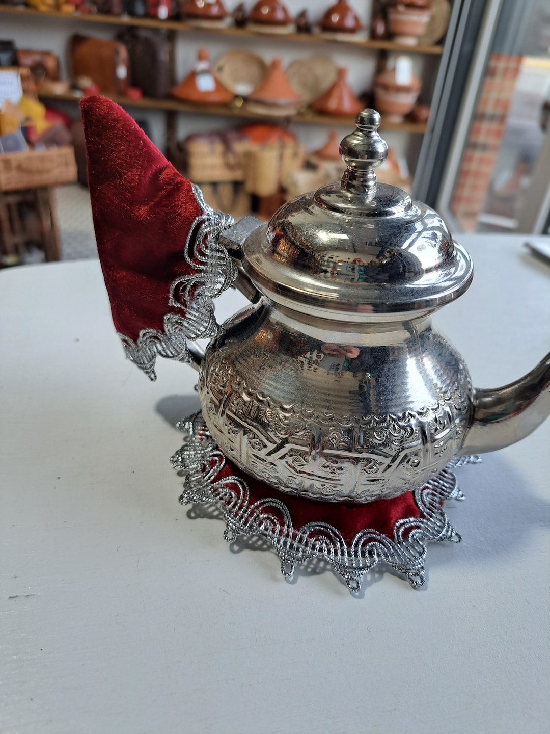 Handmade Moroccan Teapot Holder and Placemat Small (teapot Not Included ...