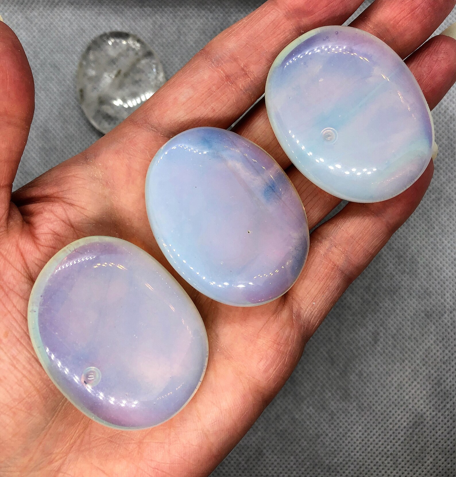 Opalite Palm Stone/pocket Stone - Etsy Hong Kong