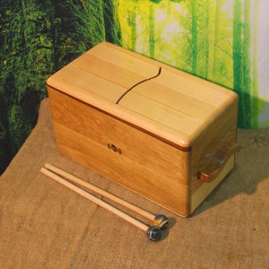 Ash Wood Tongue Drum: Slit Log Percussion Musical Instrument ...