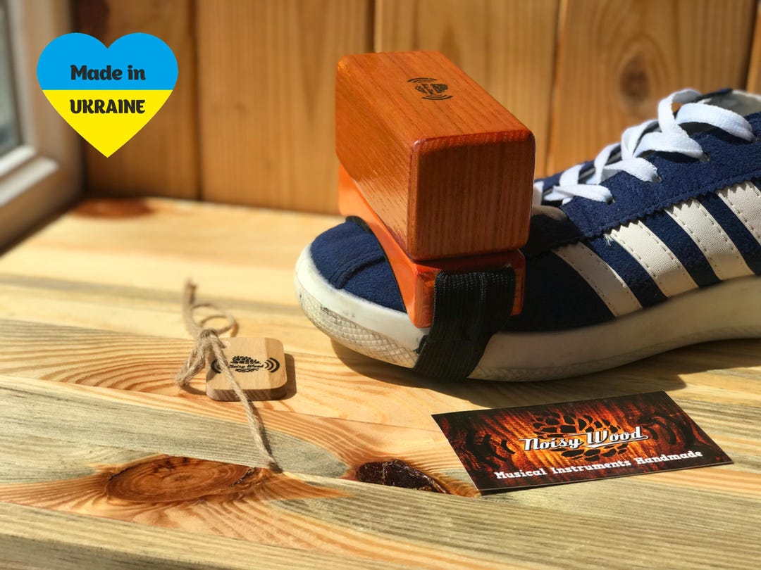 Handcrafted Wooden Foot Shaker: Rhythmic Percussion Instrument for the ...