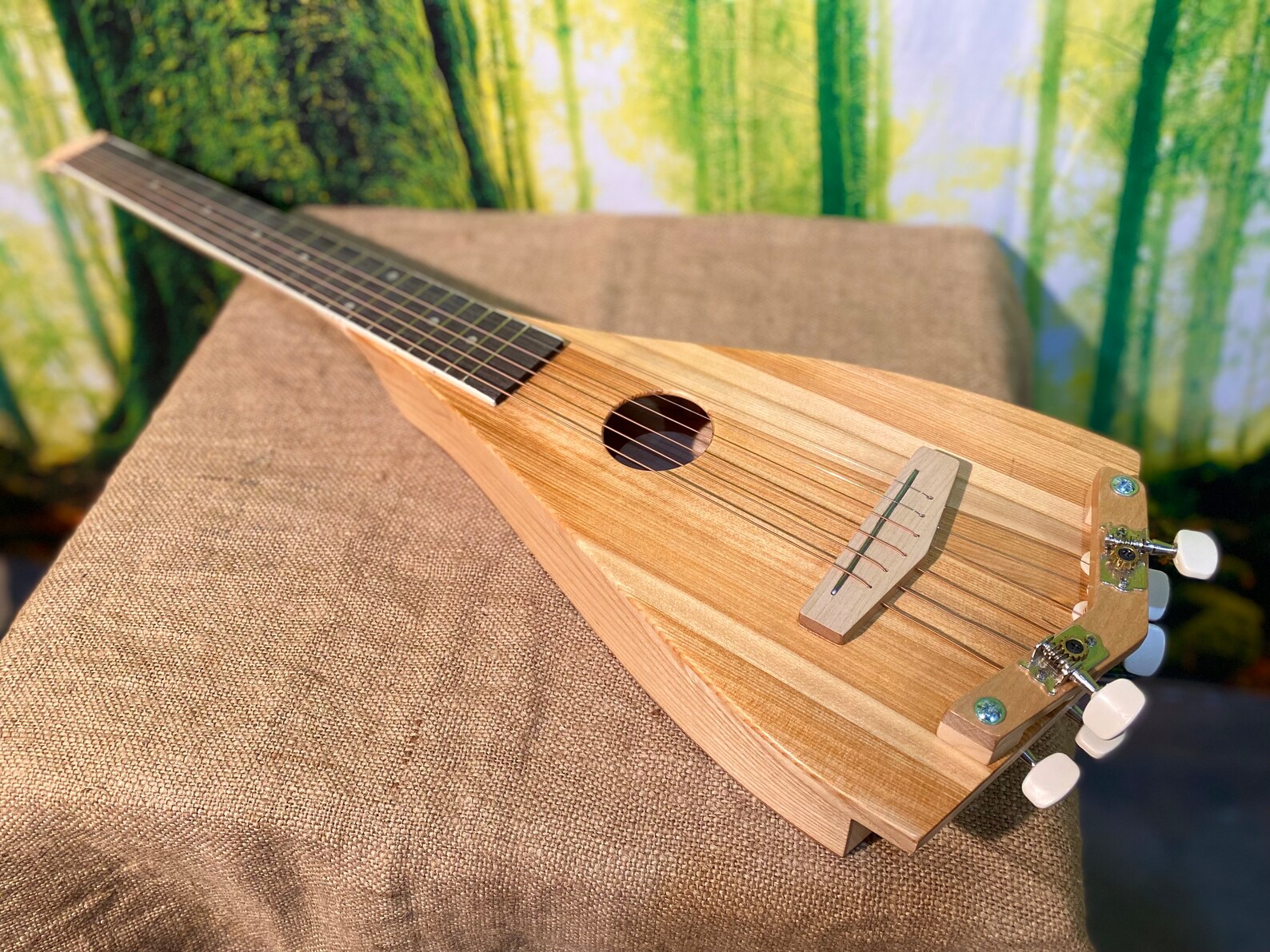 Travel Guitar Stick Backpacking 6 String Acoustic Mini Musical ...