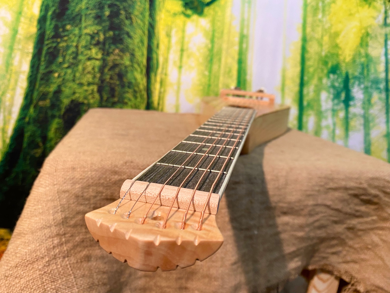 Travel Guitar Stick Backpacking 6 String Acoustic Mini Musical ...