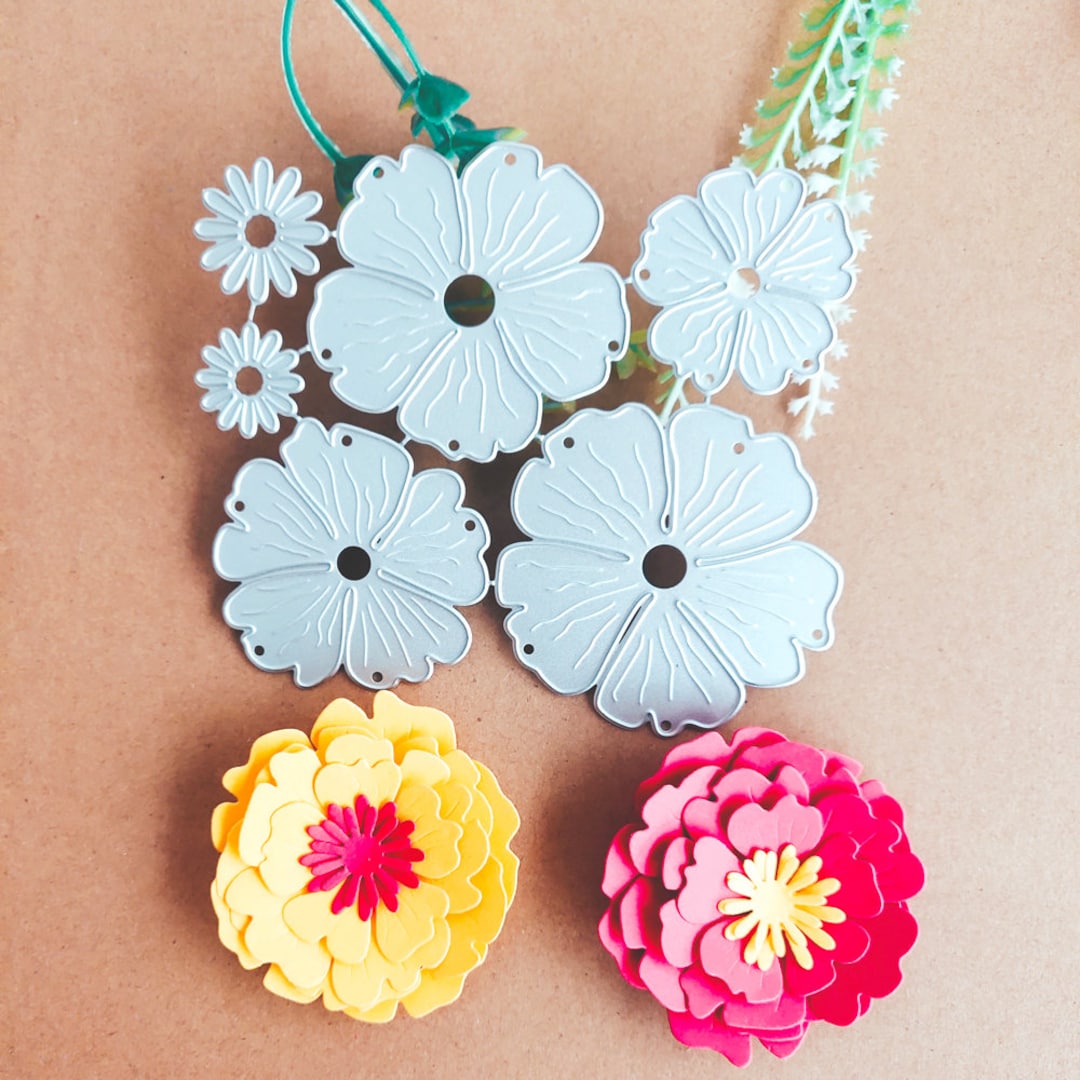Beautiful Flowers Cutting Die,craft Dies, Stencil Template,scrapbooking ...