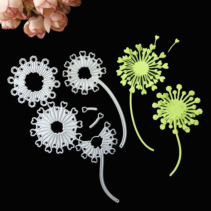 Dandelion Flower Cutting Die,craft Dies, Stencil Template,scrapbooking ...
