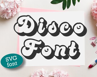 70s Disco Font Svg - Etsy