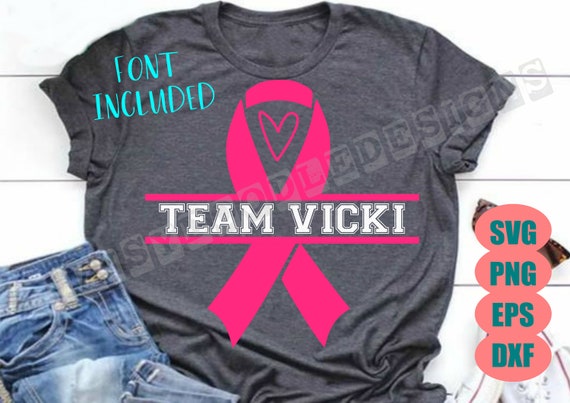 Cancer Ribbon Svg Team Name Svg Mom Svg Cancer Svg October | Etsy Australia