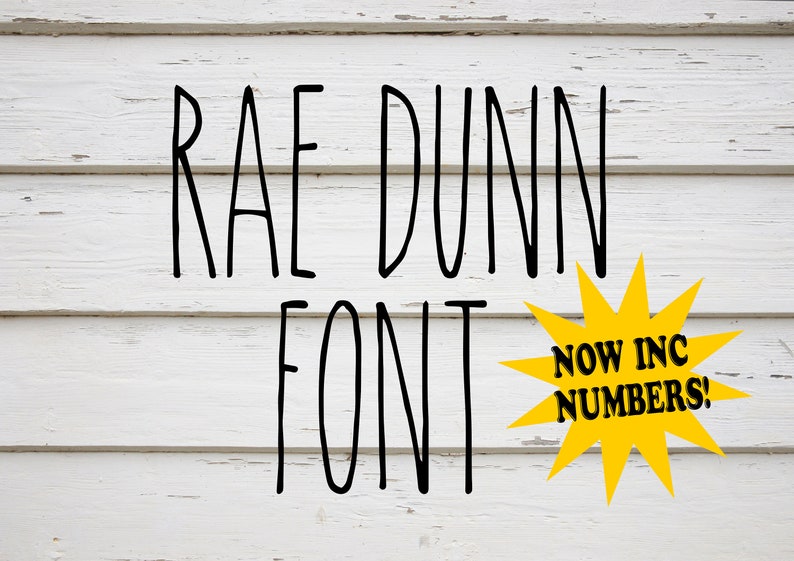Rae Dunn style svg font instant digital download file farm | Etsy