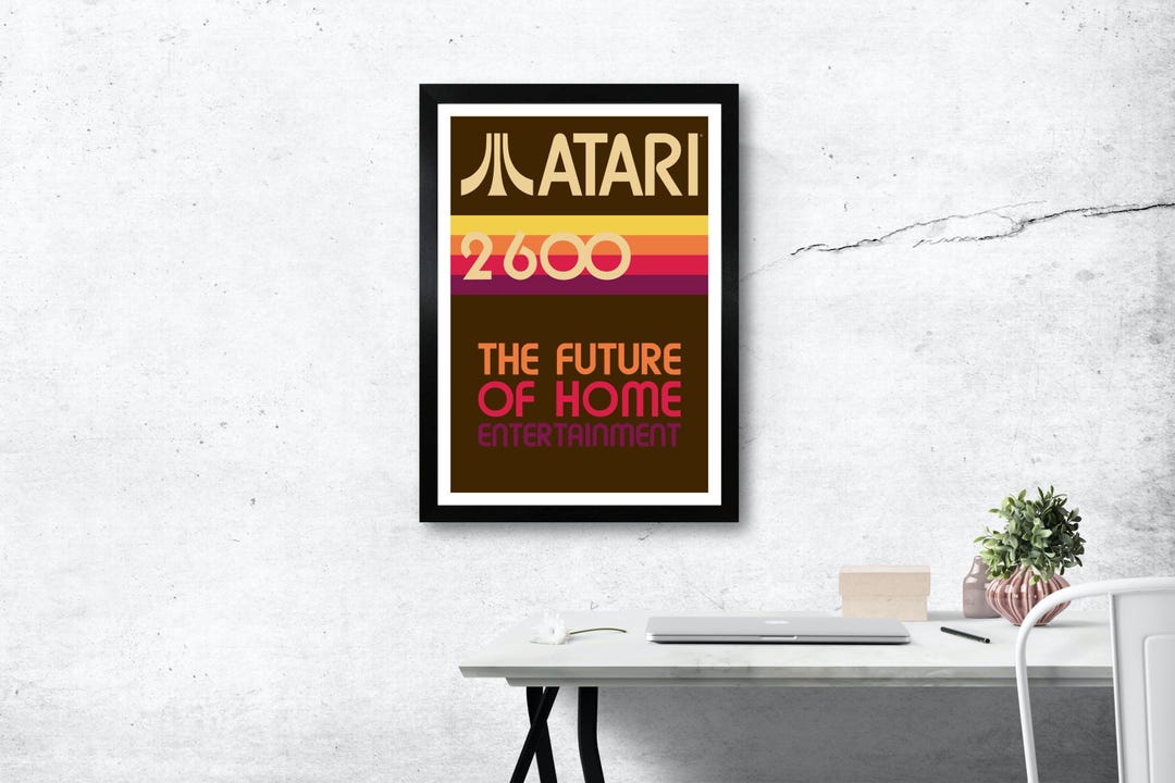 Atari Retro Gaming Poster - 1980s Vintage Art - Digital Download Wall ...