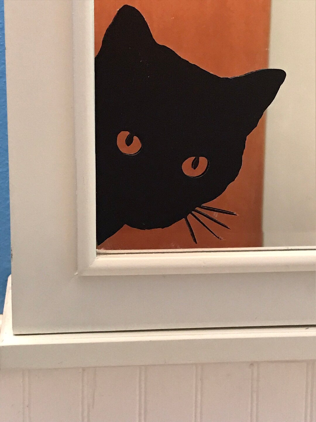 Peeking Cat Decal - Etsy