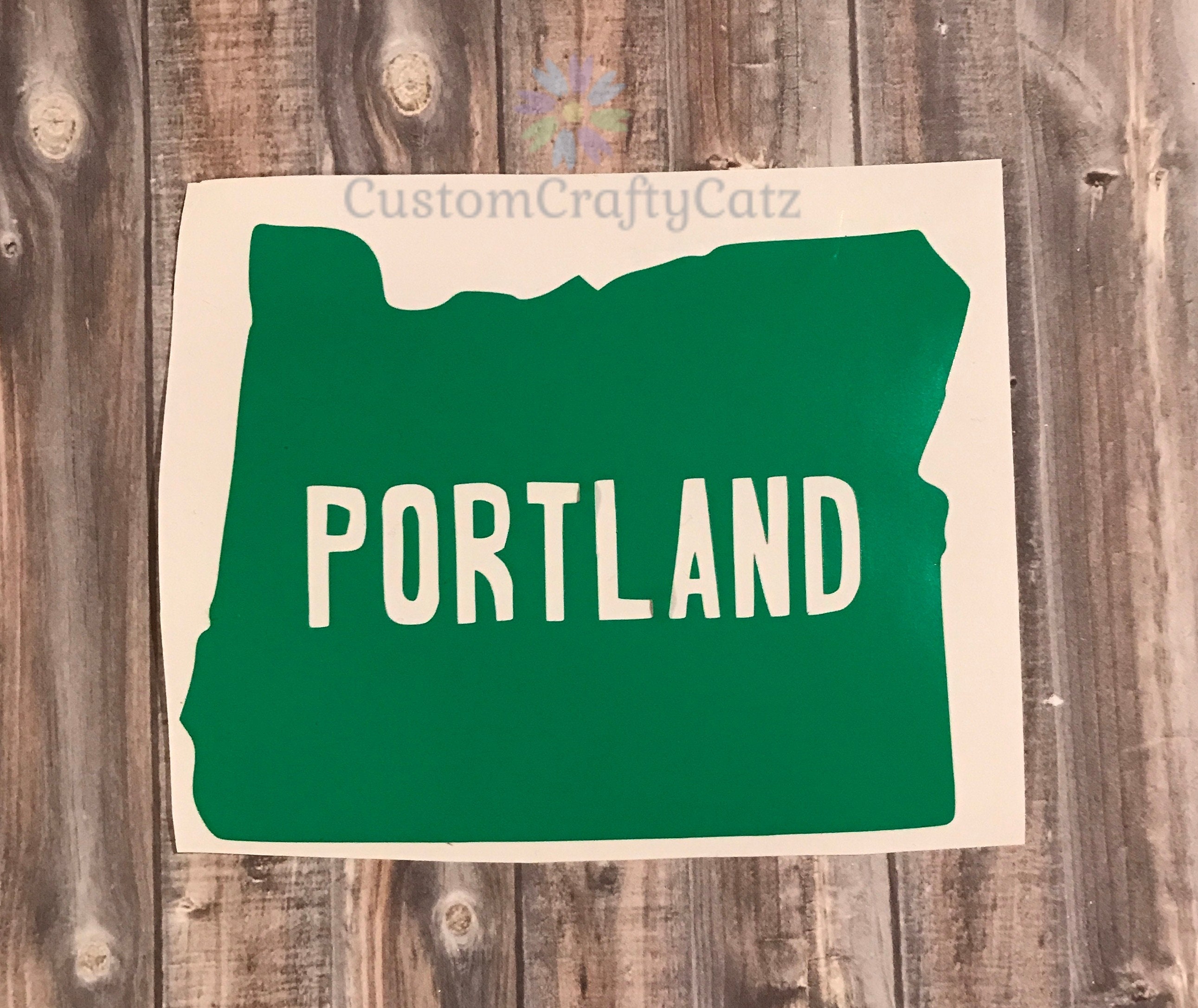 PORTLAND OREGON State Vinyl Decal - Etsy Australia