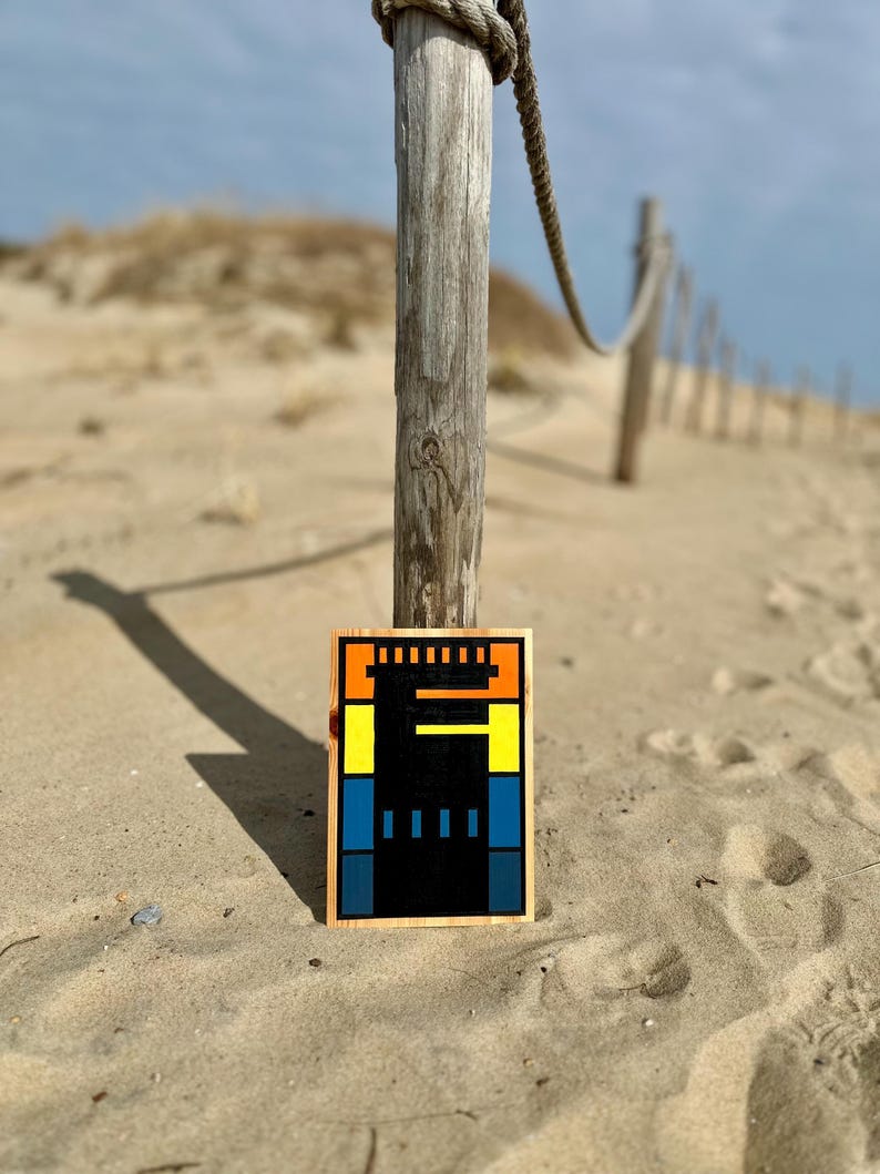 Lewes Beach Tower Reclaimed Wood Sign: Delaware Wave Art - Etsy