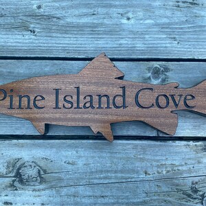 Fish Shape Outdoor Address Sign | Fish Trout Dogfish Shark Shaped Decor ...