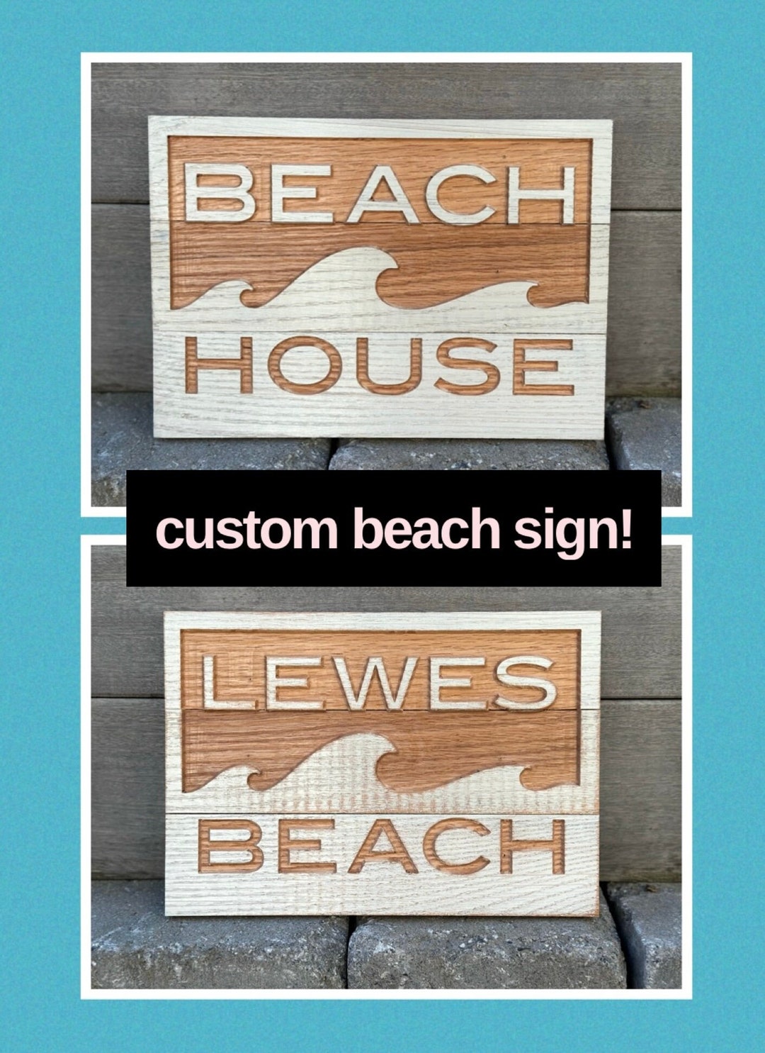 Customized Rustic Beach Sign Shore House Beach House Town Name Beach ...