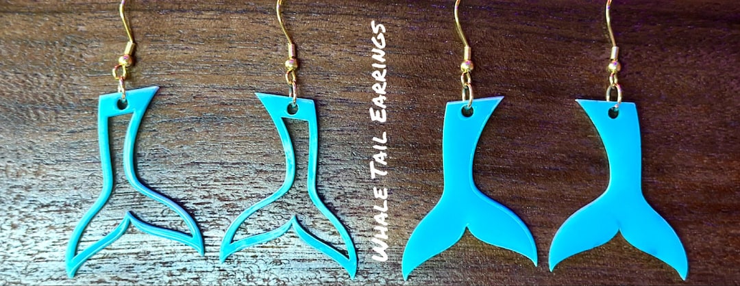 Whale Tail Earrings | Nautical Earring Set | Fish Tale Jewelry - Etsy