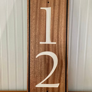 Vertical Mahogany Custom Outdoor Decor Address Sign | Vertical House ...