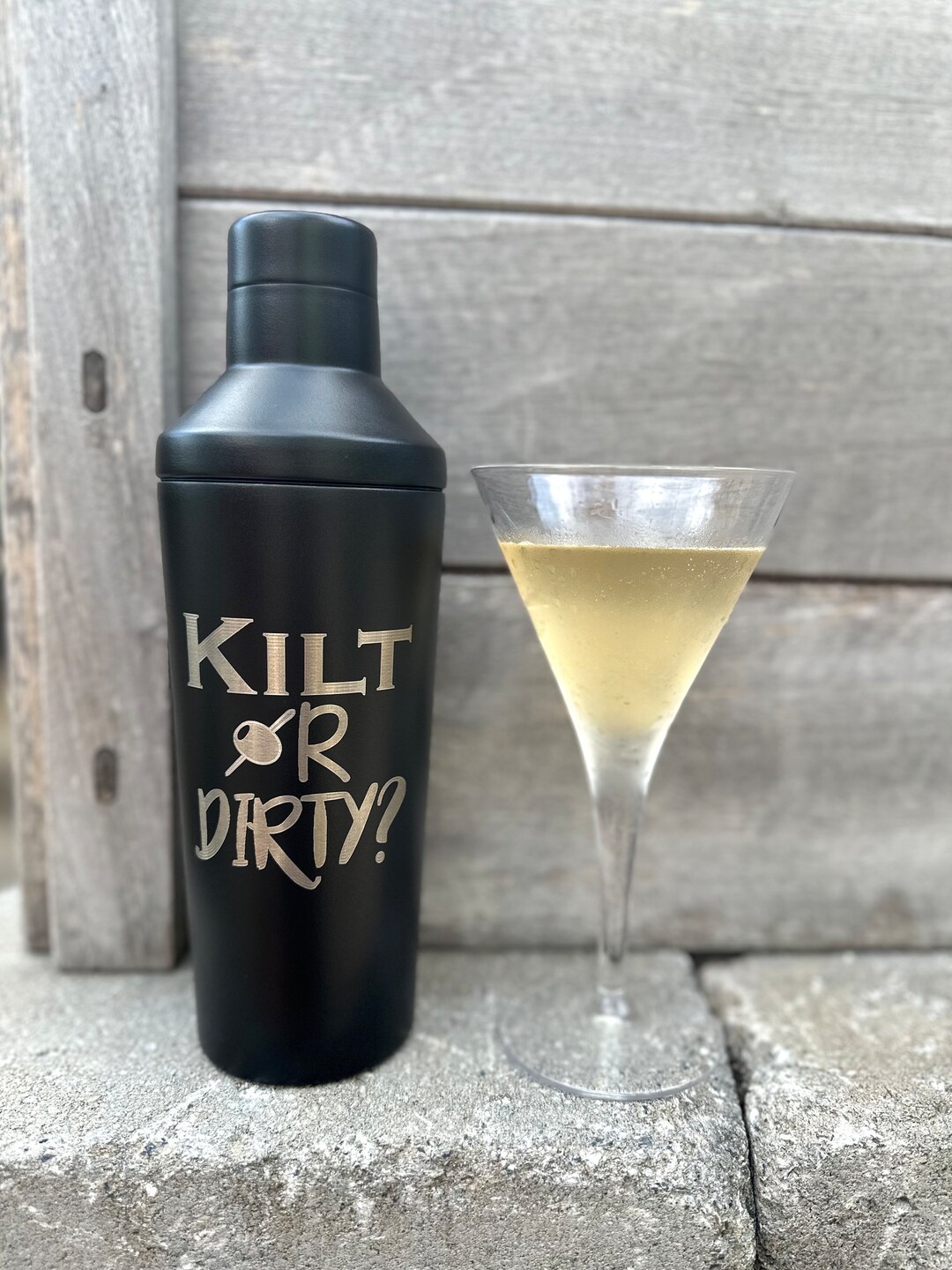 Engraved Cocktail Shaker: Personalized Modern Martini Shaker - Etsy