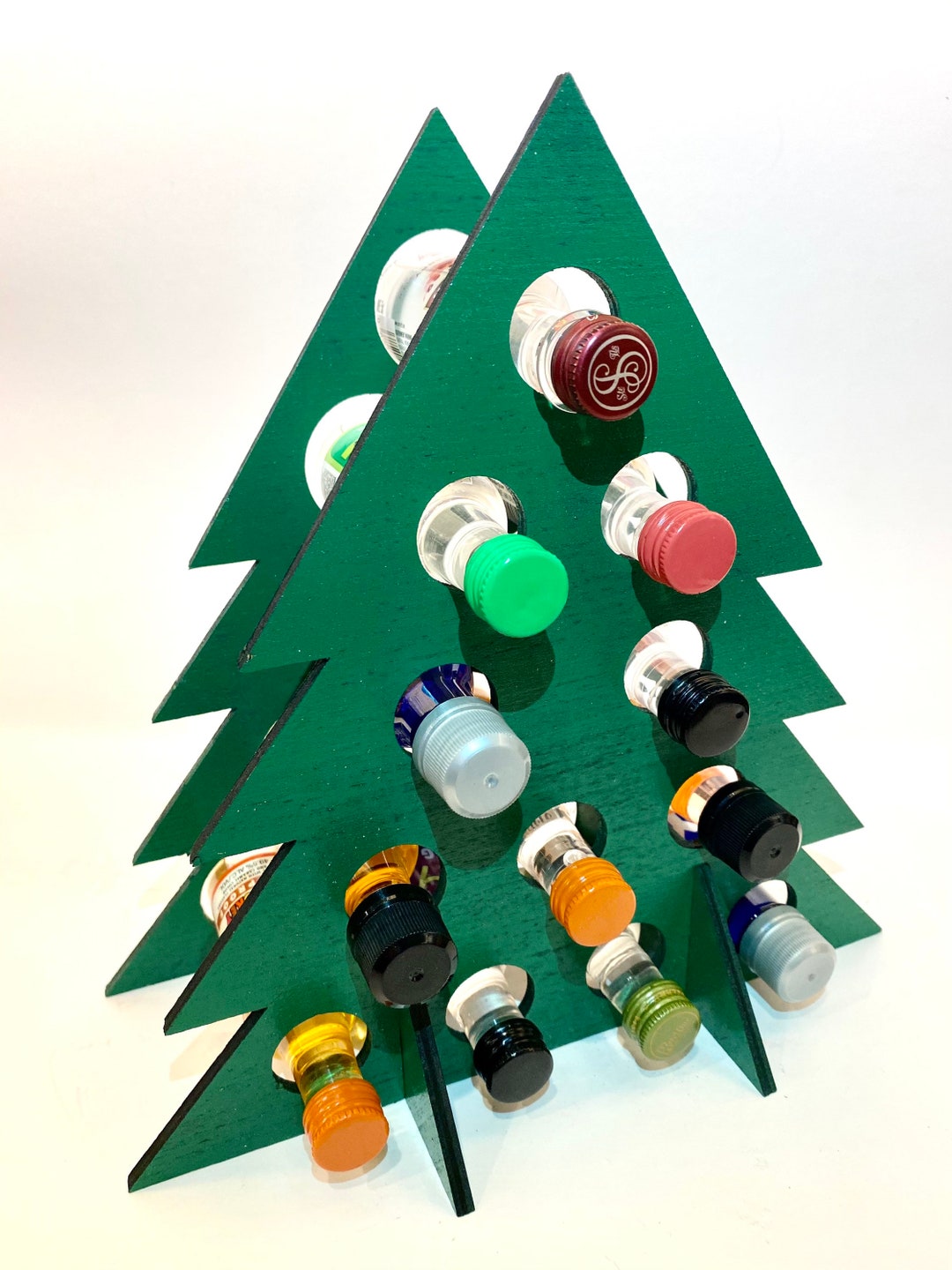 Adult Advent Calendar Liquor Tree: 12 Mini Bottle Rack Reusable ...