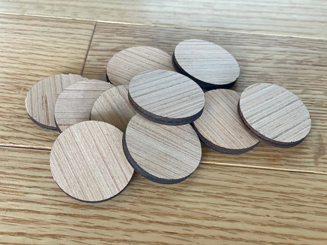 Unfinished Wooden Coins | 1.5” or 1” Wooden Circle Shape Wood Round ...