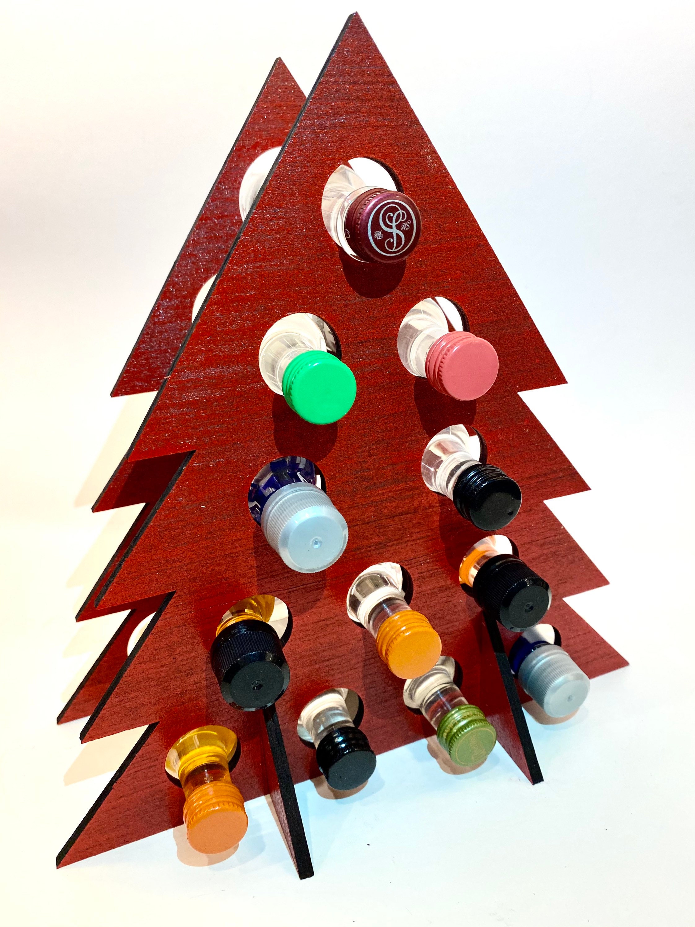 Adult Advent Calendar Liquor Tree: 12 Mini Bottle Rack Reusable ...