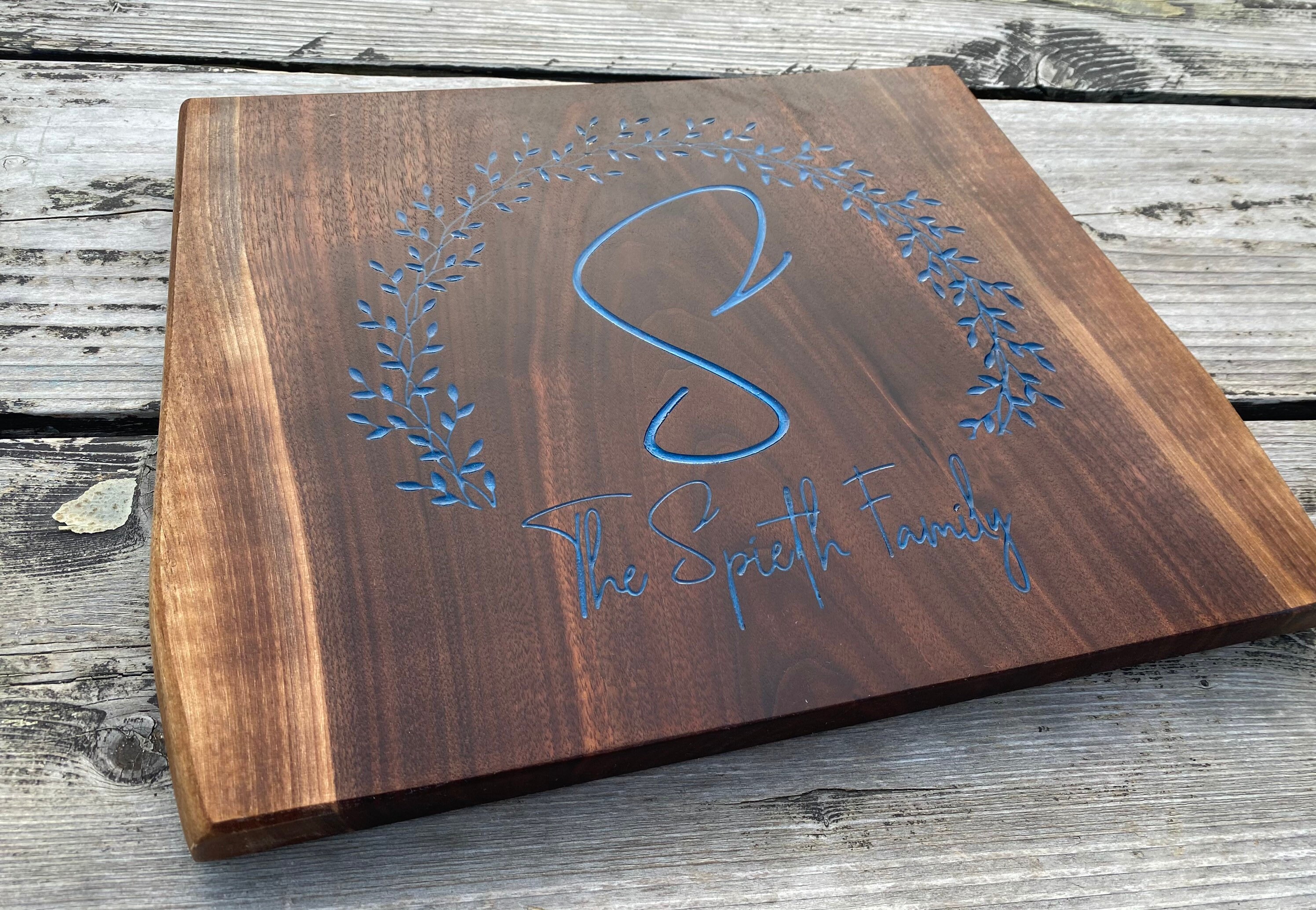 Personalized Charcuterie Board Tray With Epoxy Fill Charc - Etsy
