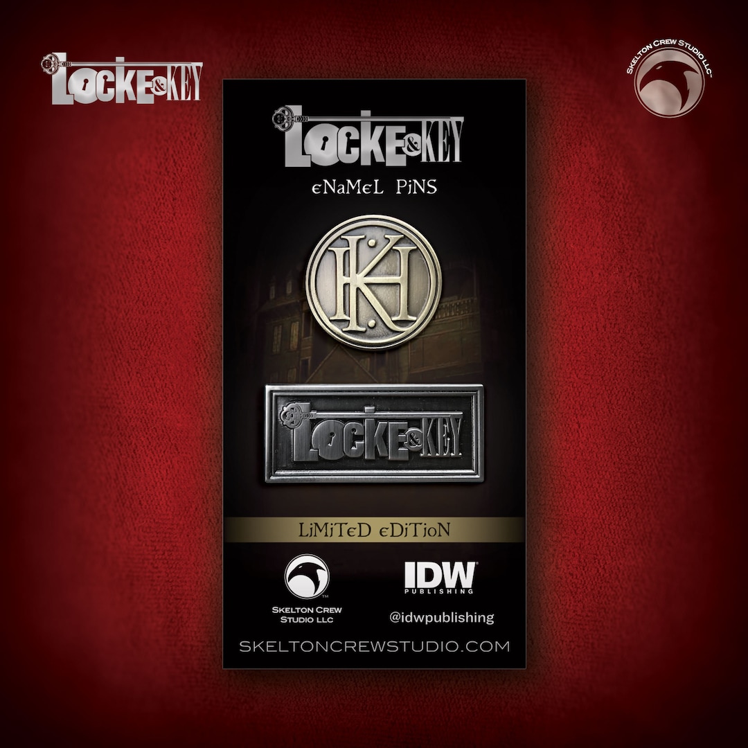 Locke & Key Limited Edition Logo and Key House Emblem Pin Set - Etsy