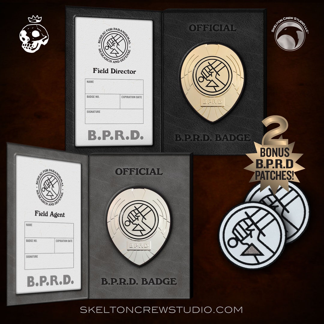 Hellboy/b.p.r.d. Official B.P.R.D. Field Director and Field Agent Badge ...