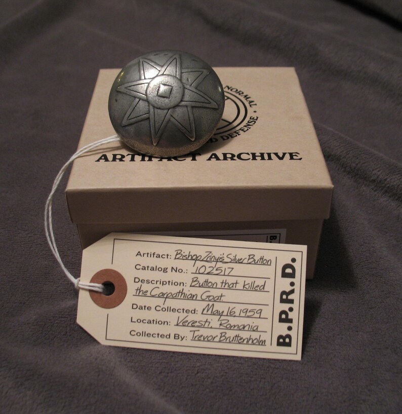 Hellboy/b.p.r.d. SIGNED Limited Edition Bishop Zrinyi's Silver Button - Etsy