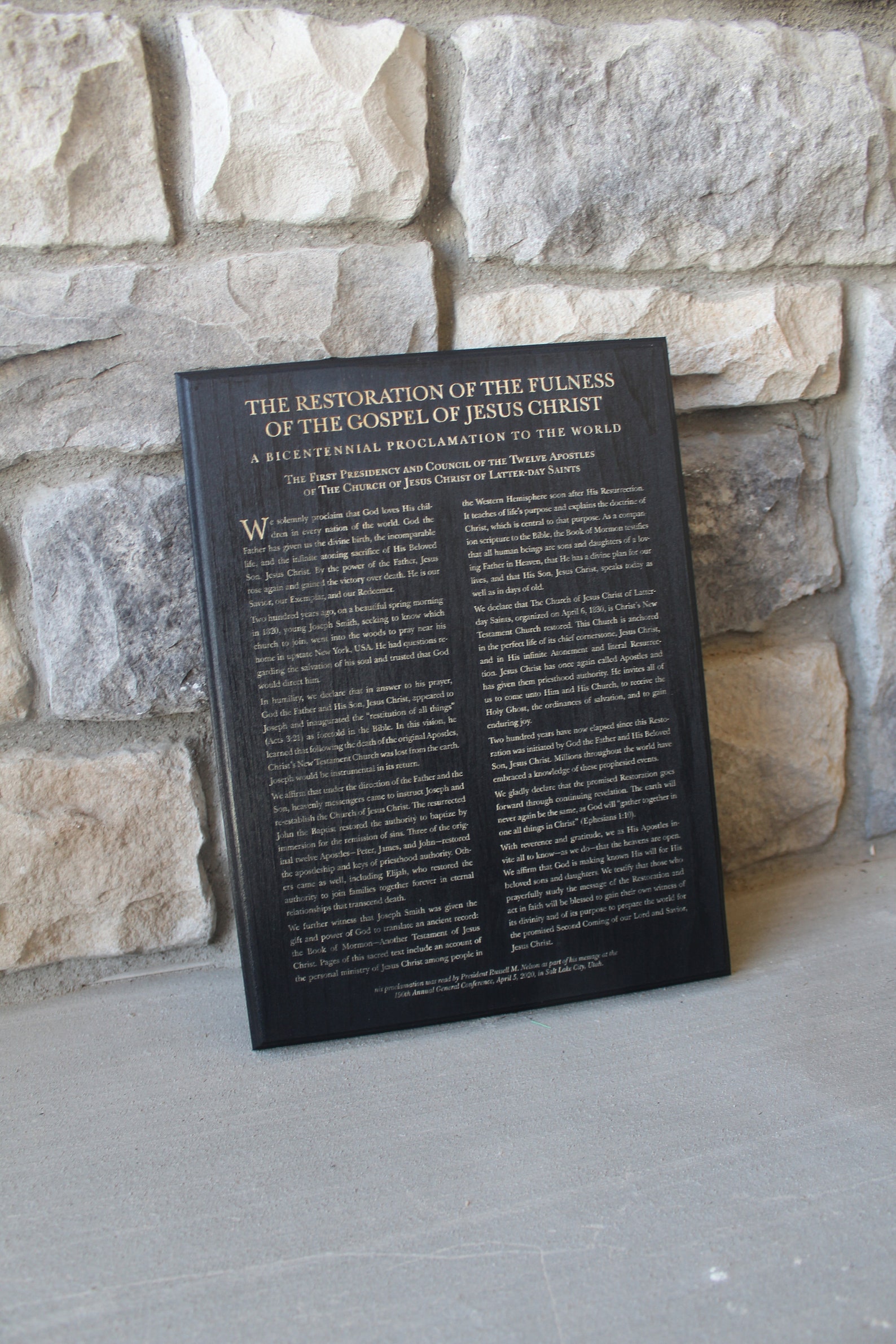 NEW Restoration Proclamation the Family Proclamation the - Etsy