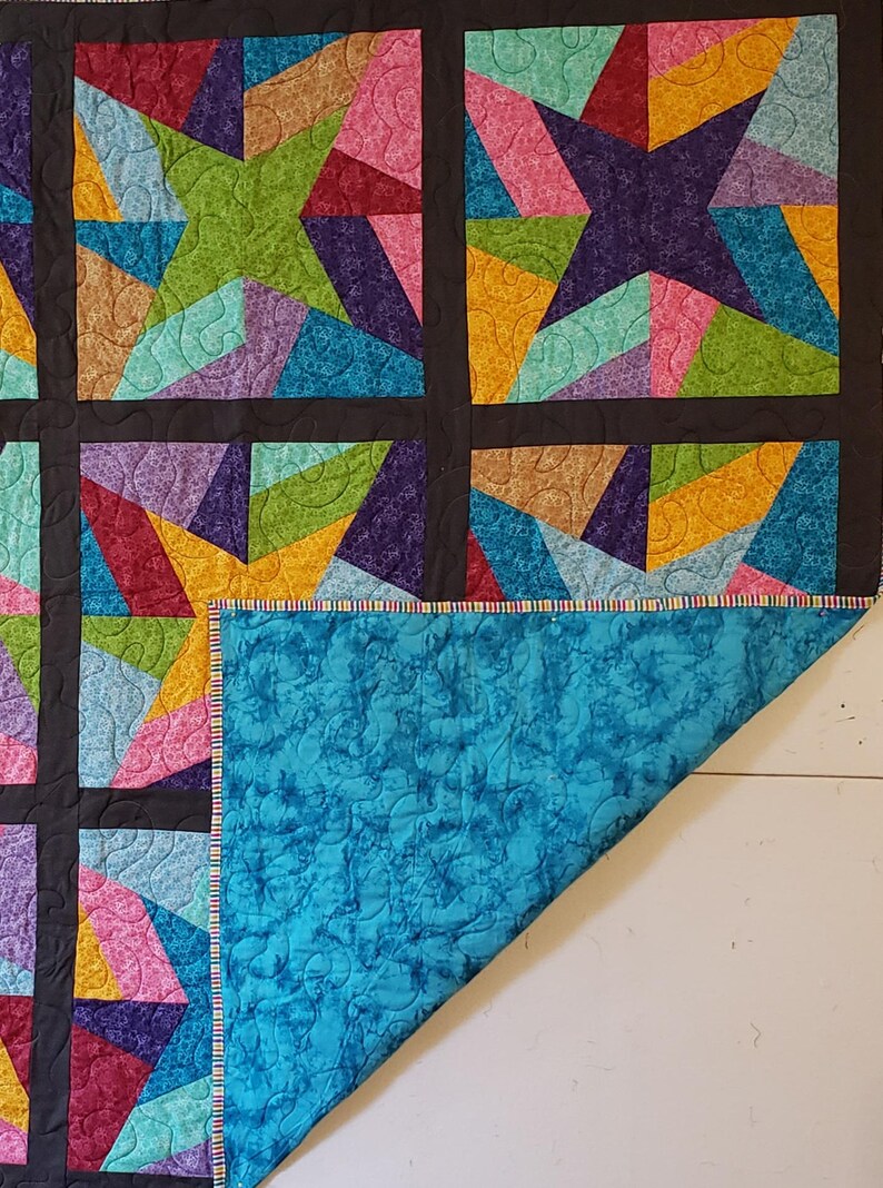 Crazy Eight Quilt Throw - Etsy