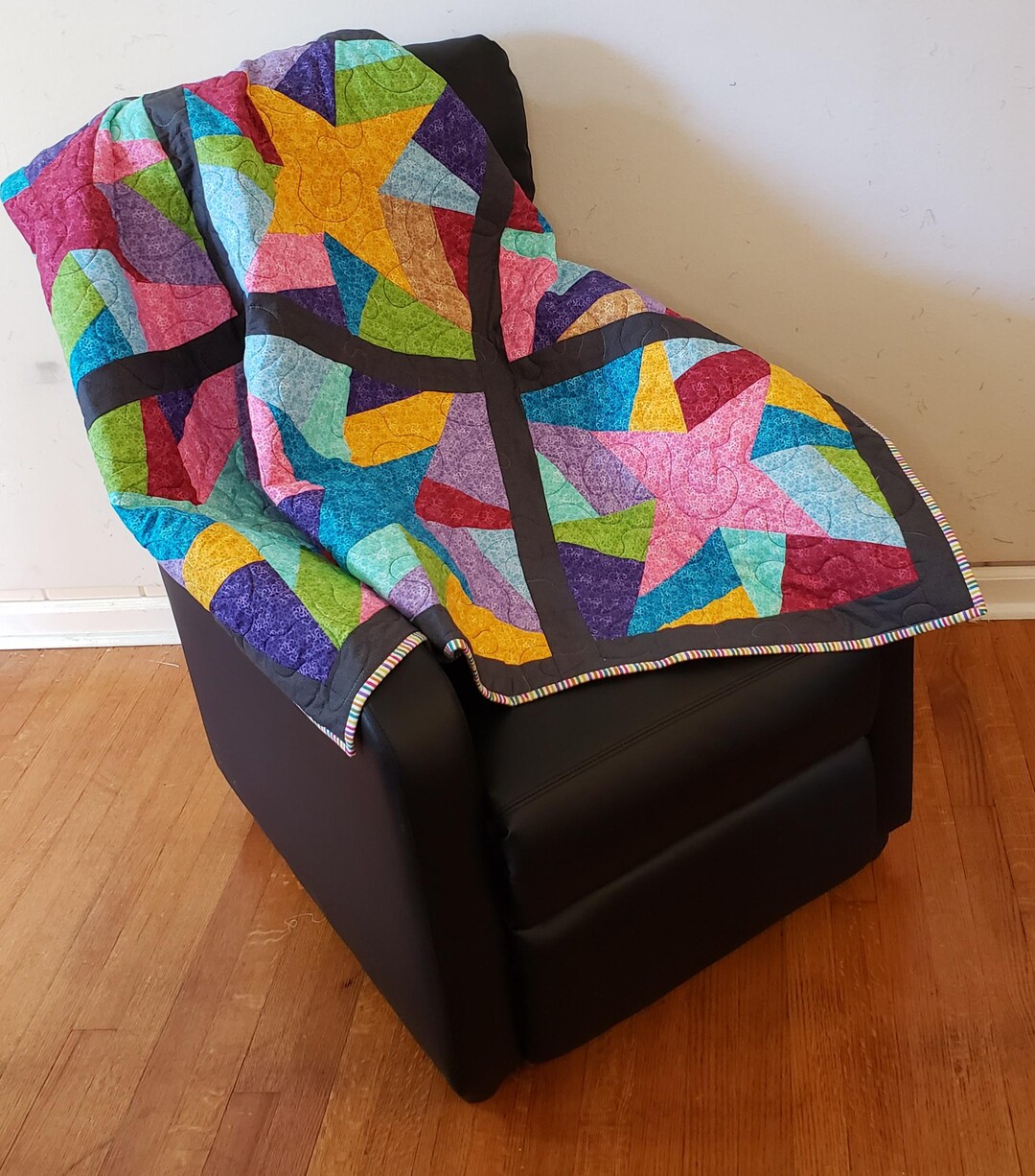 Crazy Eight Quilt Throw - Etsy