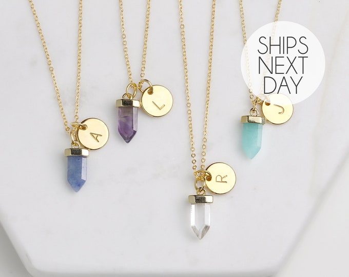 Personalized Crystal Necklace Pendant Gemstone Jewelry Gift ...