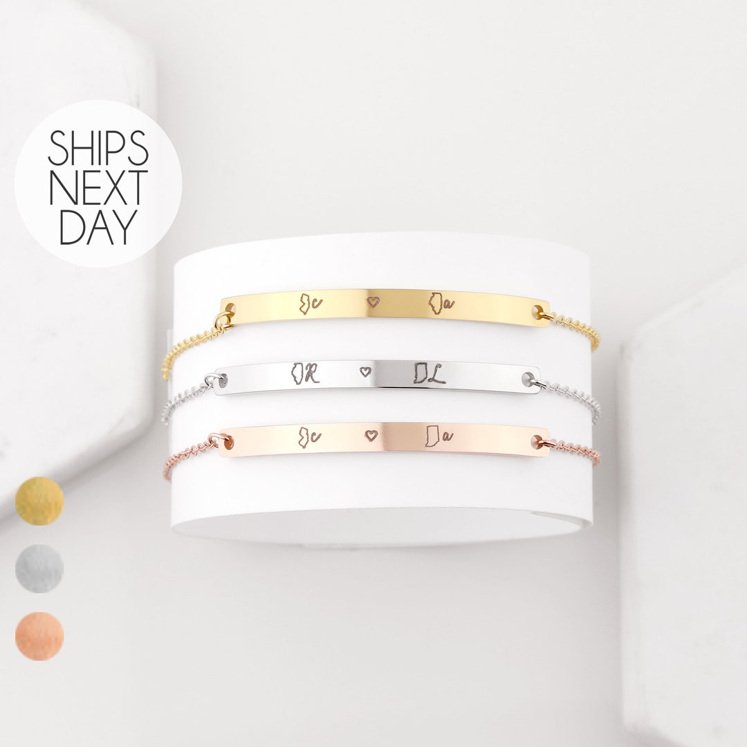 Best Friend Bracelet Long Distance Custom Friendship Bracelet for 2 ...