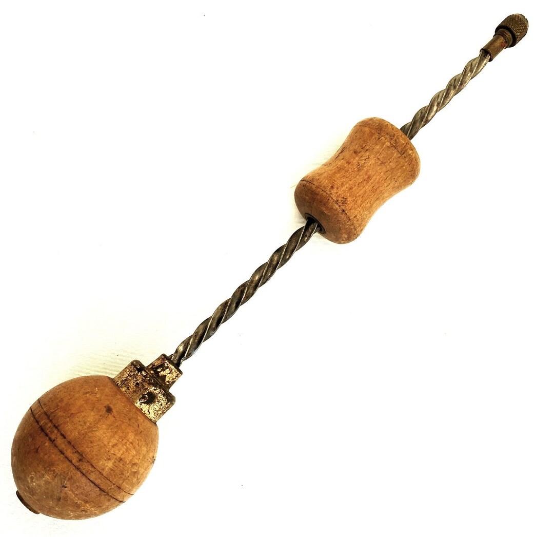 Vintage Antique Archimedes Hand Spiral Push Drill - Etsy