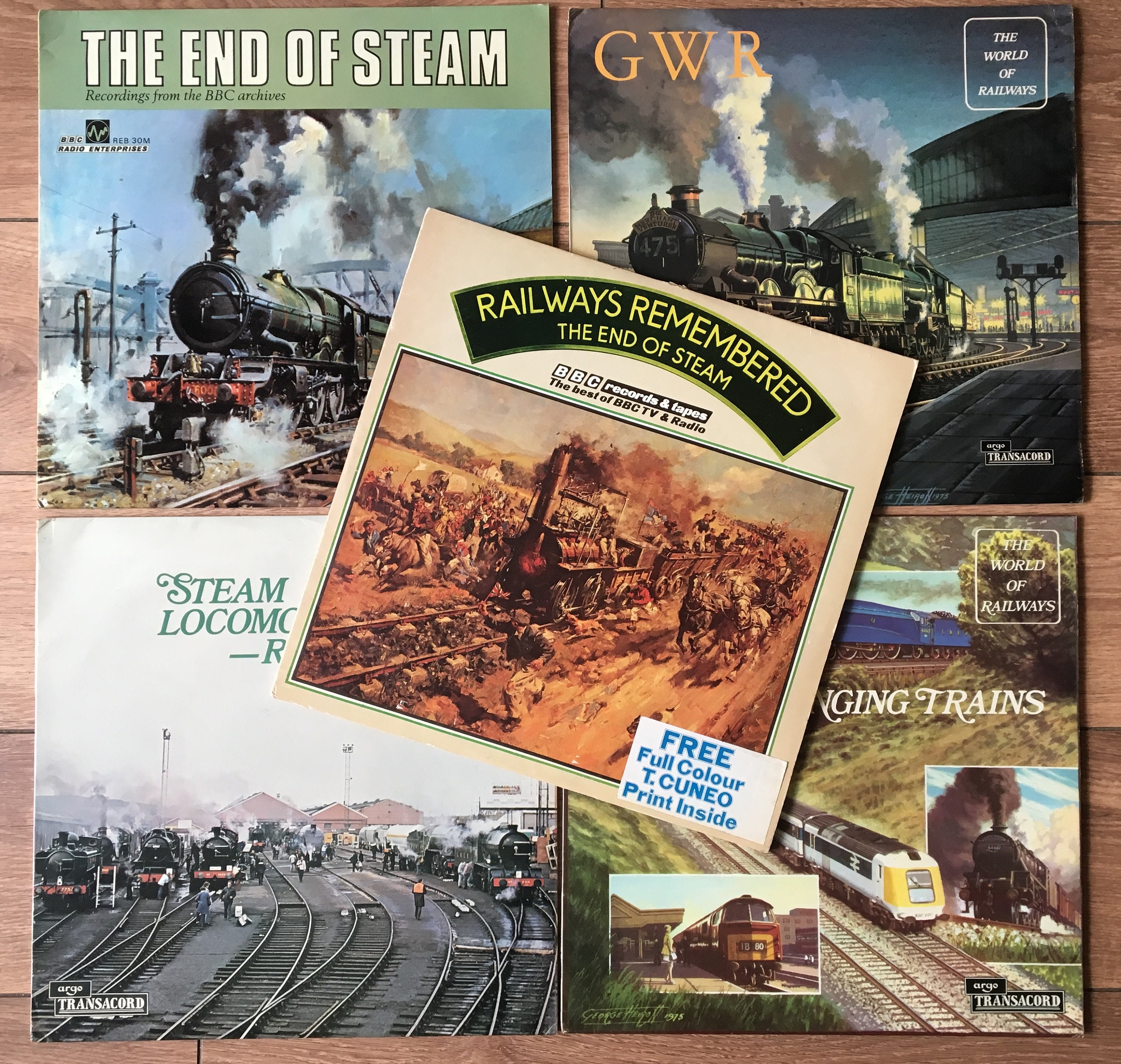Train / Railway Vinyl Records X 5 Albums Steam Engines / - Etsy UK