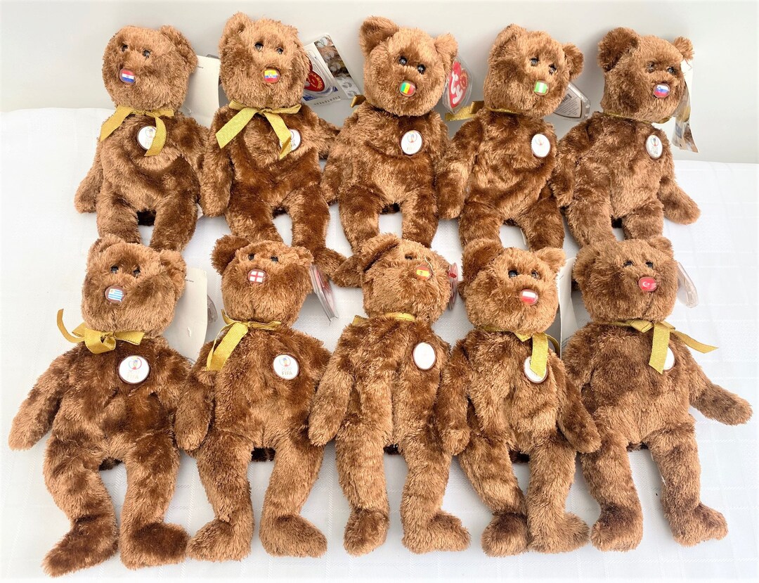 Collection of 10 Beanie Babies - World Cup FIFA 2002 - Etsy