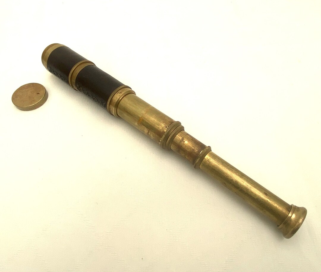 Antique Ross of London Brass and Leather Cased 5 Drawer Telescope - Etsy