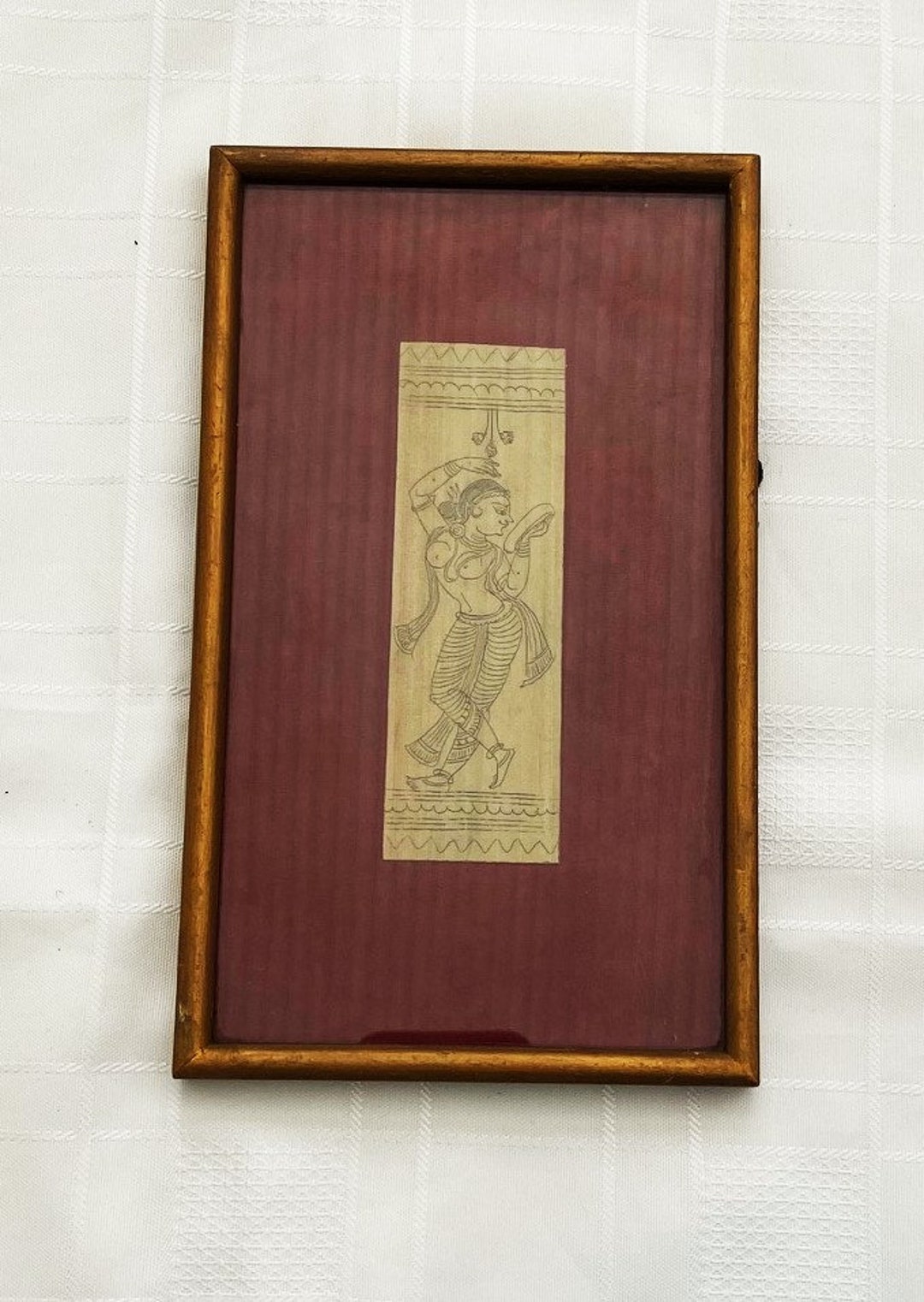 Tibetan Dakini Framed Pen Drawing on Papyrus Paper - Etsy