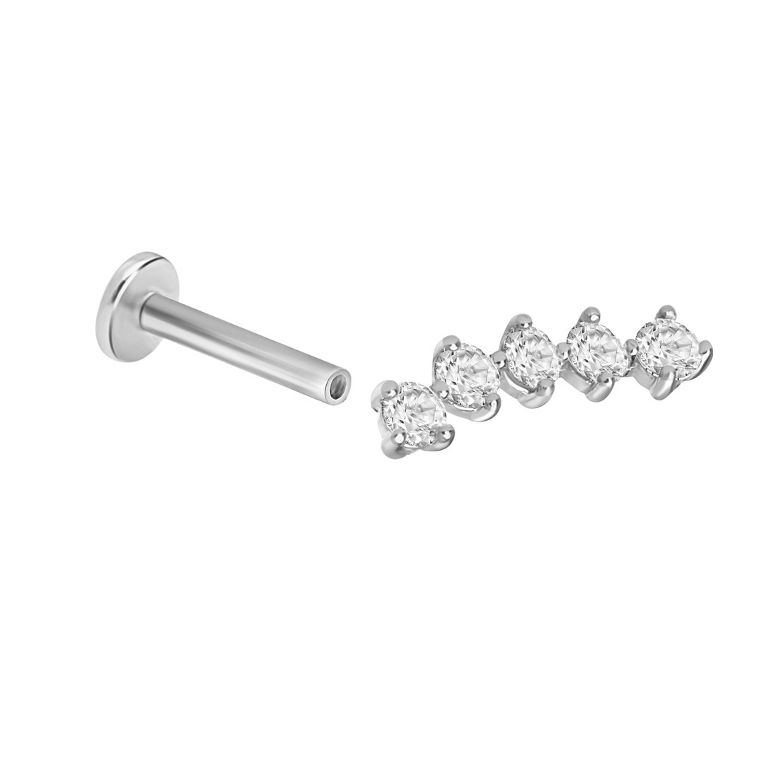 Diamond Ear Crawler Earring Diamond Cartilage Earring Helix Piercing ...