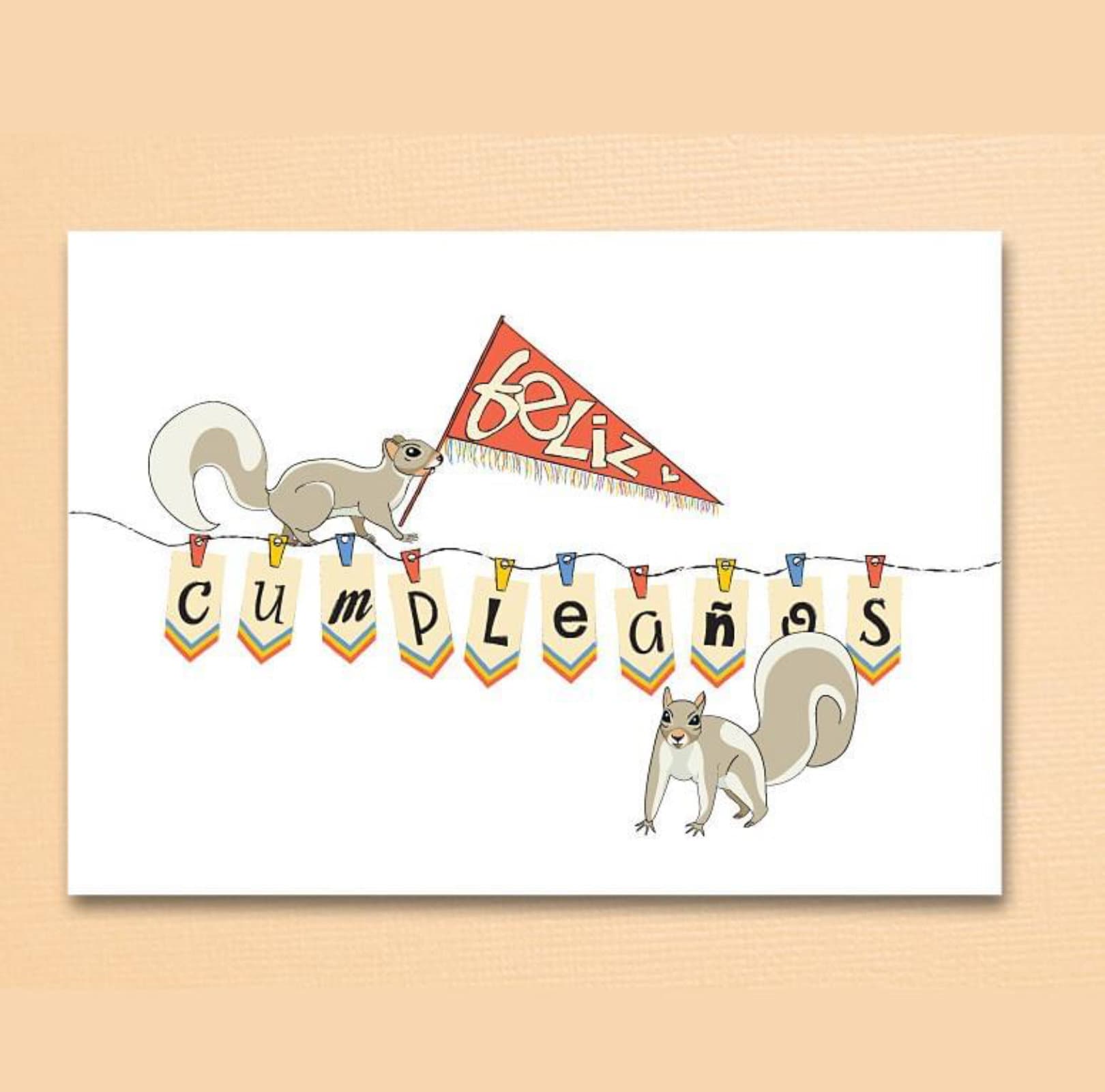 Set of 5 Spanish Birthday Cards #1 - Etsy