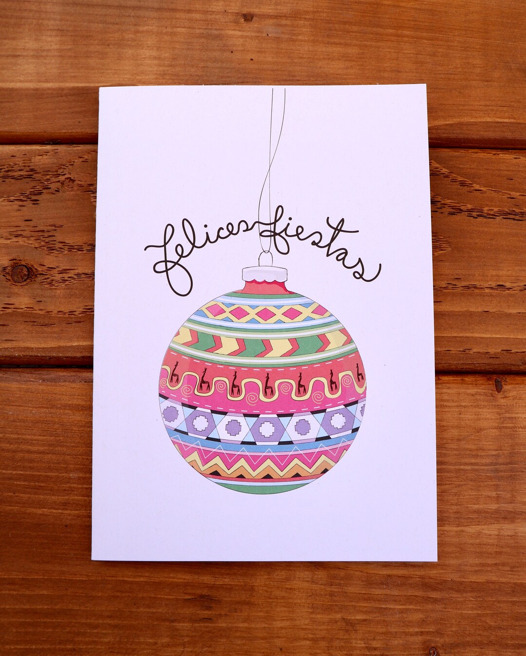 Happy Holidays-spanish Christmas Card. 5”x7” - Etsy UK